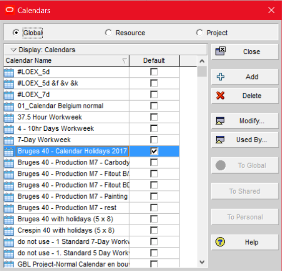 Project Calendars over Global Calendars - Primaned Academy